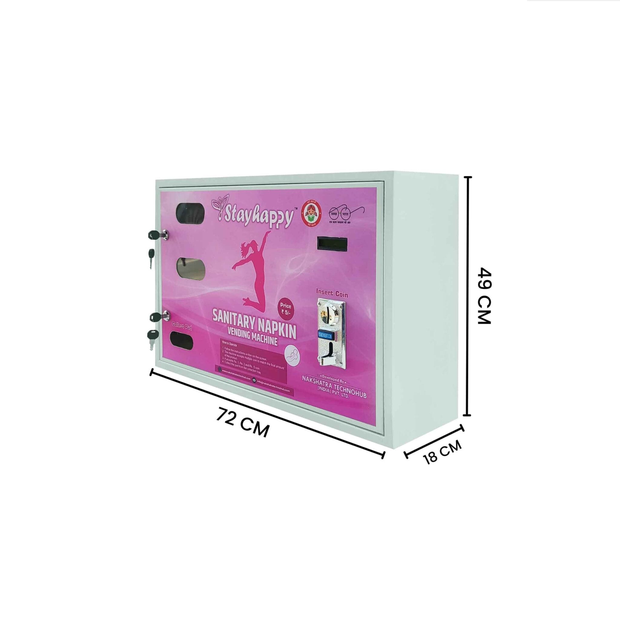 Automatic Sanitary pad Dispenser (50 Pads) - Coin Operated