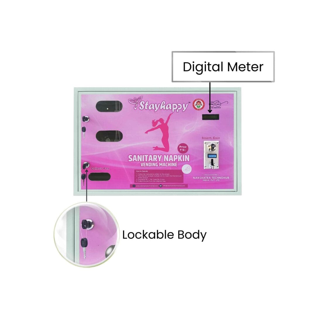 Automatic 50 Sanitary pad Vending Machine – Nakshatra Technohub (India ...