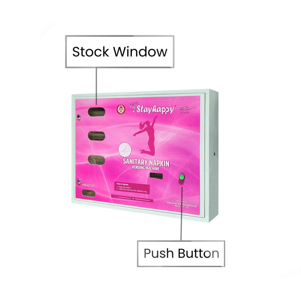 Push Button 100 Sanitary Napkin Vending Machine – Nakshatra Technohub ...